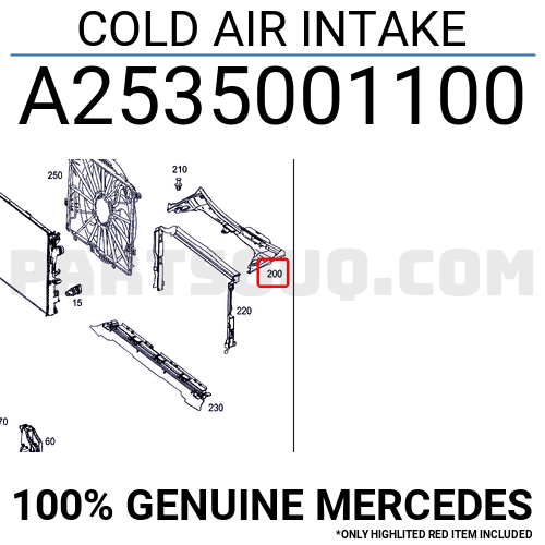 COLD AIR INTAKE A2535001100 | MERCEDES Parts | PartSouq