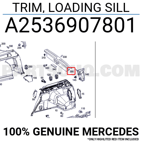 TRIM, LOADING SILL A2536907801 | MERCEDES Parts | PartSouq