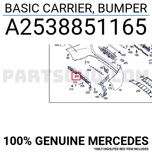 BASIC CARRIER, BUMPER A2538851165 | MERCEDES Parts | PartSouq
