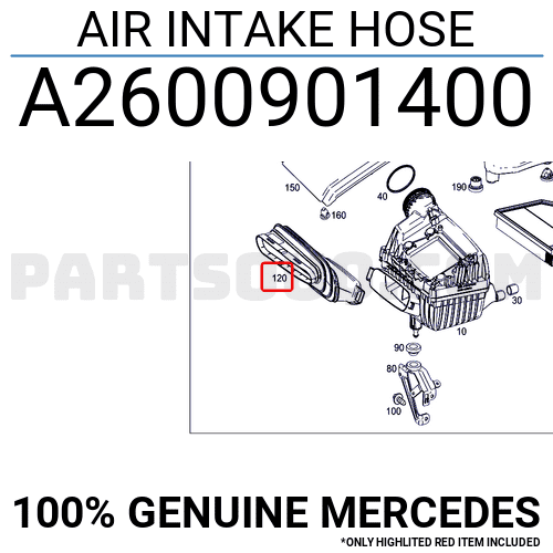 AIR INTAKE HOSE A2600901400 | MERCEDES Parts | PartSouq