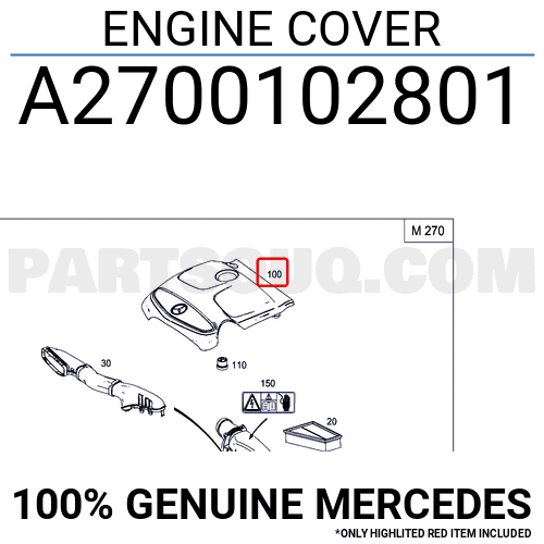 ENGINE COVER A2700102801 | MERCEDES Parts | PartSouq
