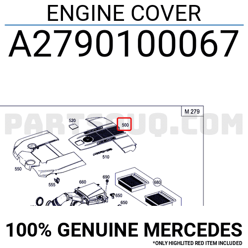 ENGINE COVER A2790100067 | MERCEDES Parts | PartSouq