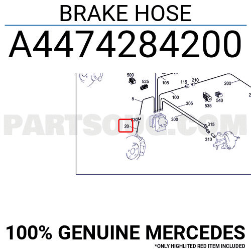 BRAKE HOSE A4474284200 | MERCEDES Parts | PartSouq