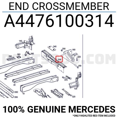 END CROSSMEMBER A4476100314 | MERCEDES Parts | PartSouq