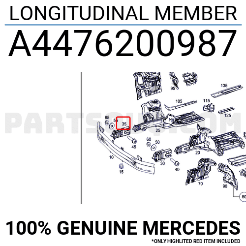 LONGITUDINAL MEMBER A4476200987 | MERCEDES Parts | PartSouq