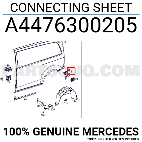 CONNECTING SHEET A4476300205 | MERCEDES Parts | PartSouq