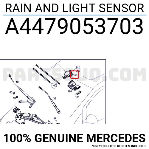 RAIN AND LIGHT SENSOR A4479053703 | MERCEDES Parts | PartSouq
