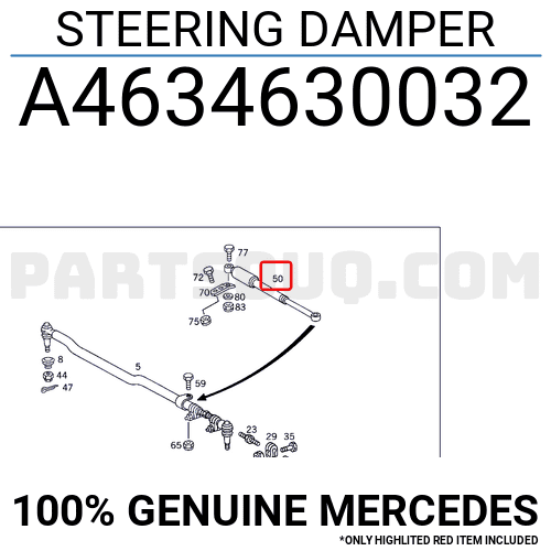 STEERING DAMPER A4634630032 | MERCEDES Parts | PartSouq