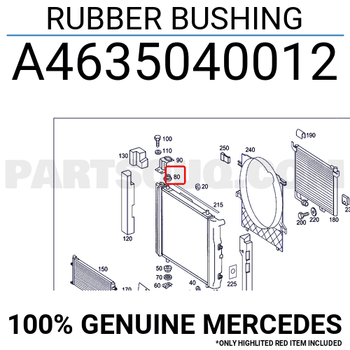 RUBBER BUSHING A4635040012 | MERCEDES Parts | PartSouq