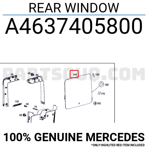 REAR WINDOW A4637405800 | MERCEDES Parts | PartSouq