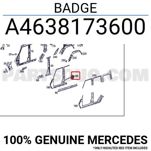 BADGE A4638173600 | MERCEDES Parts | PartSouq
