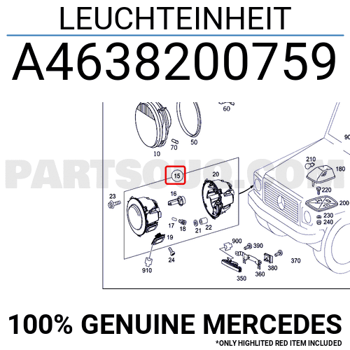 LEUCHTEINHEIT A4638200759 | MERCEDES Parts | PartSouq