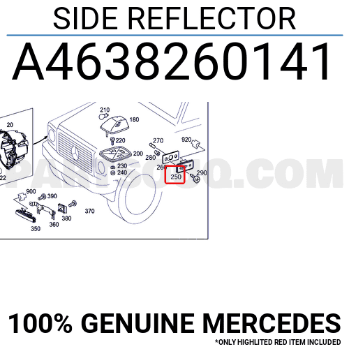 SIDE REFLECTOR A4638260141 | MERCEDES Parts | PartSouq