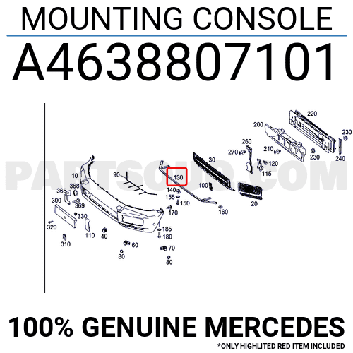 MOUNTING CONSOLE A4638807101 | MERCEDES Parts | PartSouq