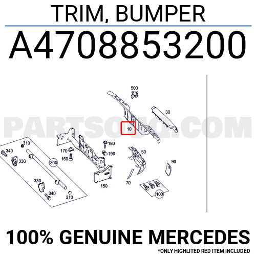 TRIM, BUMPER A4708853200 | MERCEDES Parts | PartSouq