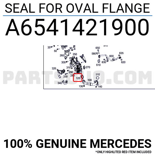 SEAL FOR OVAL FLANGE A6541421900 | MERCEDES Parts | PartSouq