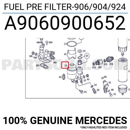FUEL PRE FILTER-906/904/924 A9060900652 | MERCEDES Parts | PartSouq
