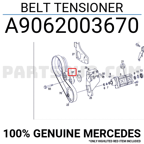 BELT TENSIONER A9062003670 | MERCEDES Parts | PartSouq