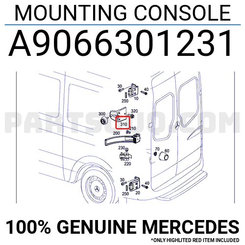MOUNTING CONSOLE A9066301231 | MERCEDES Parts | PartSouq