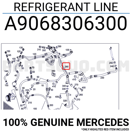 REFRIGERANT LINE A9068306300 | MERCEDES Parts | PartSouq