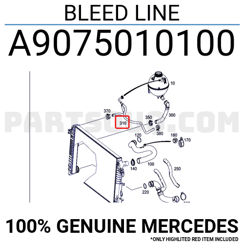 BLEED LINE A9075010100 | MERCEDES Parts | PartSouq