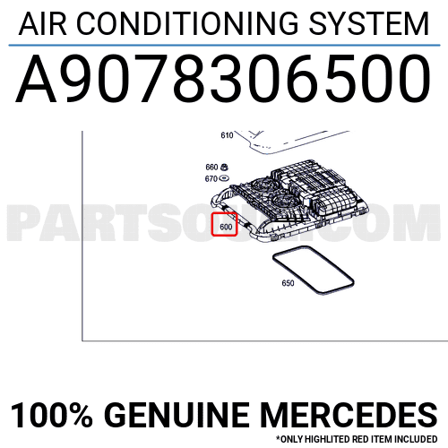 AIR CONDITIONING SYSTEM A9078306500 | MERCEDES Parts | PartSouq