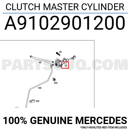 CLUTCH MASTER CYLINDER A9102901200 | MERCEDES Parts | PartSouq