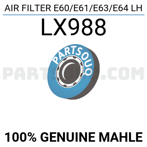 AIR FILTER E60/E61/E63/E64 LH LX988 | Mahle Parts | PartSouq