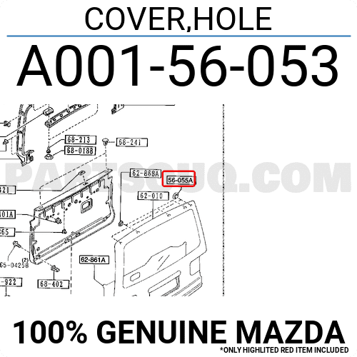 COVER,HOLE A00156053 | Mazda Parts | PartSouq