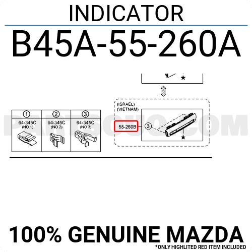 INDICATOR B45A55260A | Mazda Parts | PartSouq