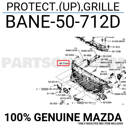 PROTECT.(UP),GRILLE BANE50712D | Mazda Parts | PartSouq