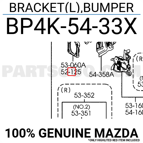 BRACKET(L),BUMPER BP4K5433X | Mazda Parts | PartSouq