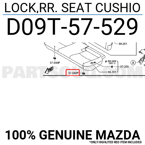 LOCK,RR. SEAT CUSHIO D09T57529 | Mazda Parts | PartSouq