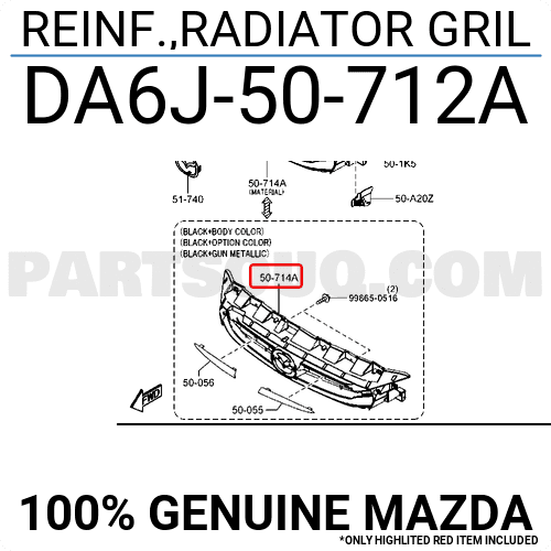 REINF.,RADIATOR GRIL DA6J50712A | Mazda Parts | PartSouq