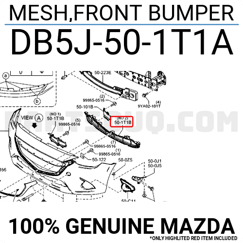 MESH,FRONT BUMPER DB5J501T1A | Mazda Parts | PartSouq