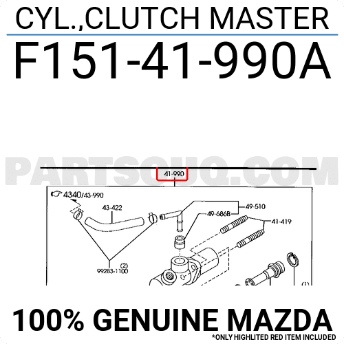 CYL.,CLUTCH MASTER F15141990A | Mazda Parts | PartSouq