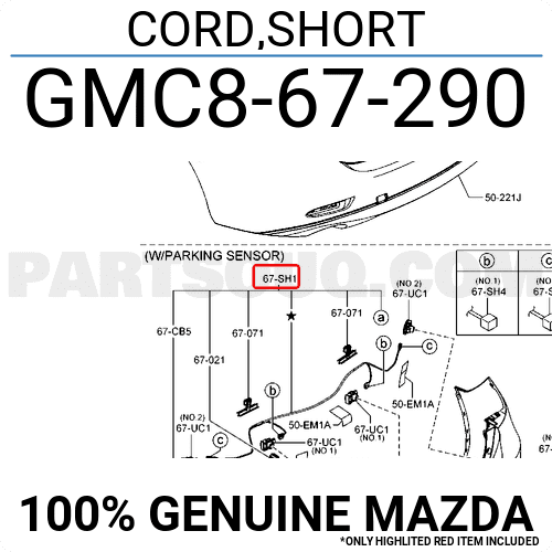 CORD,SHORT GMC867290 | Mazda Parts | PartSouq