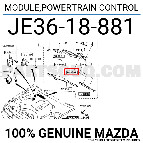 MODULE,POWERTRAIN CONTROL JE3618881 | Mazda Parts | PartSouq