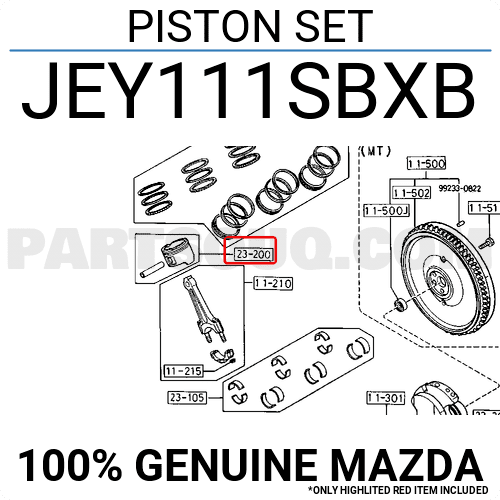 PISTON SET JEY111SBXB | Mazda Parts | PartSouq