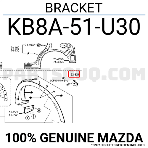BRACKET KB8A51U30 | Mazda Parts | PartSouq