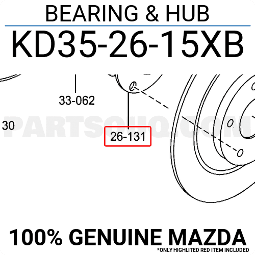 BEARING & HUB KD352615XB | Mazda Parts | PartSouq
