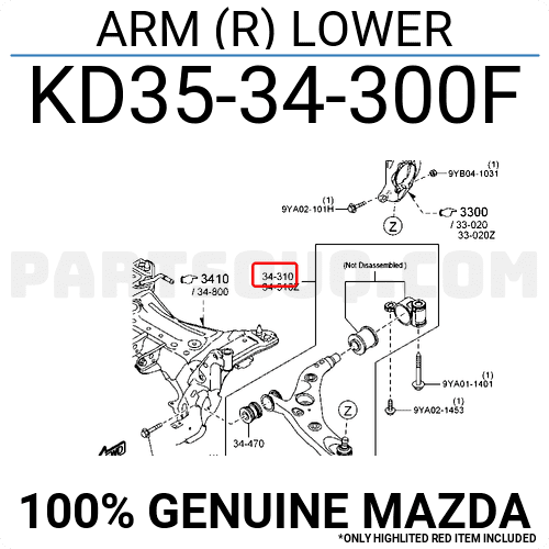 ARM (R) LOWER KD3534300F | Mazda Parts | PartSouq