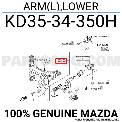 ARM(L),LOWER KD3534350H | Mazda Parts | PartSouq