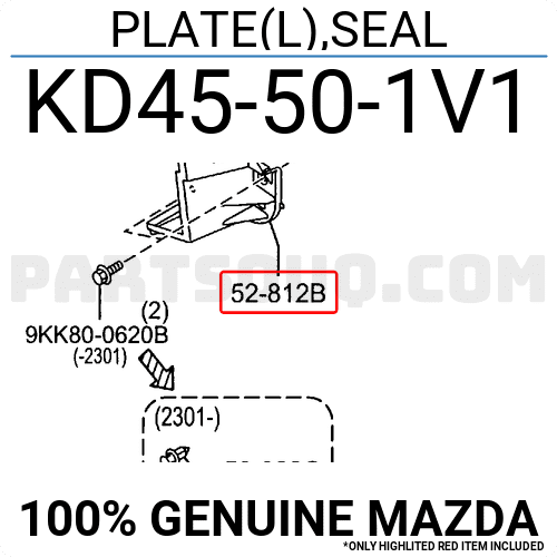 PLATE(L),SEAL KD45501V1 | Mazda Parts | PartSouq