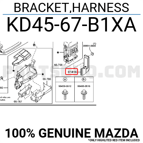 BRACKET,HARNESS KD4567B1XA | Mazda Parts | PartSouq