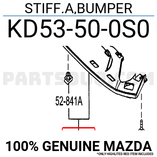 STIFF.A,BUMPER KD53500S0 | Mazda Parts | PartSouq