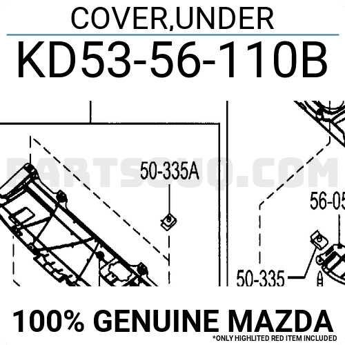 COVER,UNDER KD5356110B | Mazda Parts | PartSouq