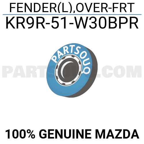 FENDER(L),OVER-FRT KR9R51W30BPR | Mazda Parts | PartSouq