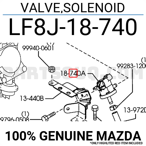 VALVE,SOLENOID LF8J18740 | Mazda Parts | PartSouq