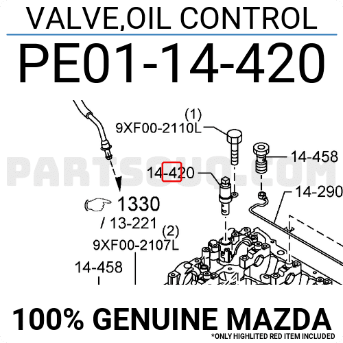 VALVE,OIL CONTROL PE0114420 | Mazda Parts | PartSouq